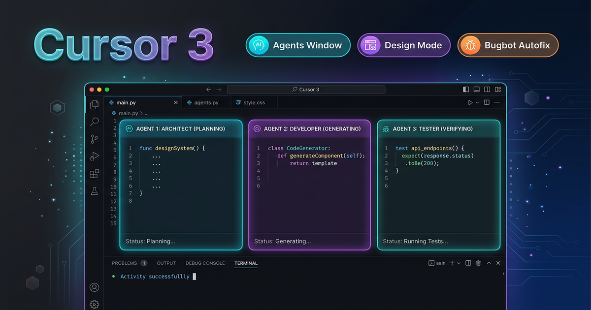 Cursor 3 リリースまとめ — Agents Window / Design Mode / Bugbot Autofix の並列 ...